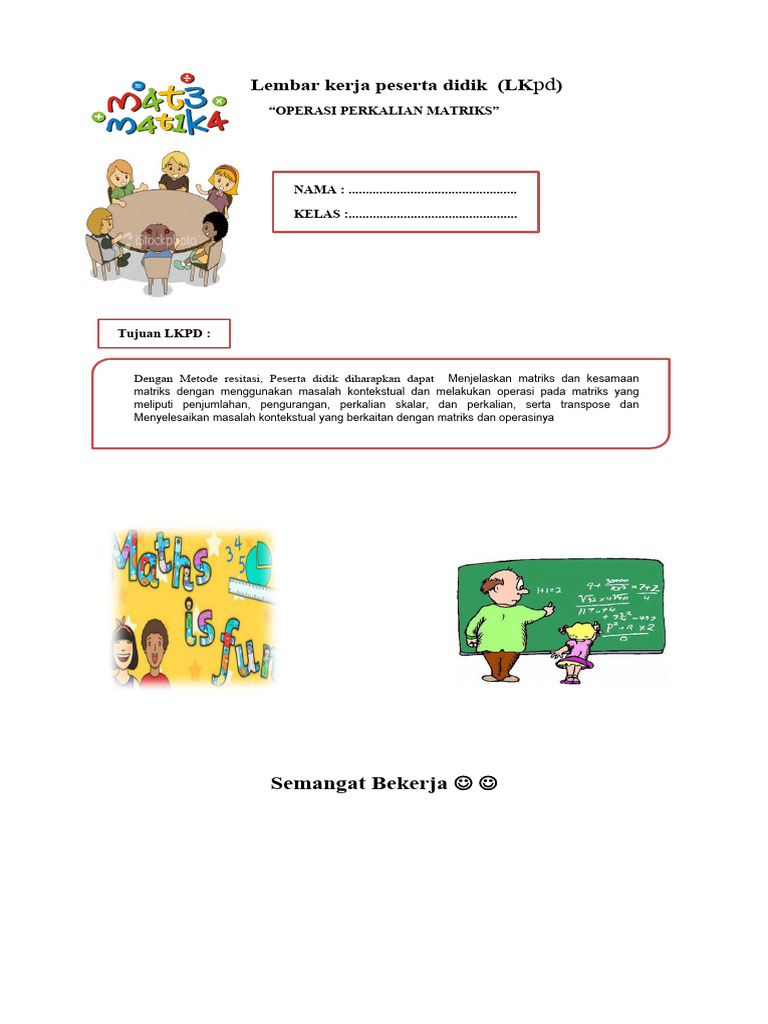 LKPD PERKALIAN MATRIKS | PDF
