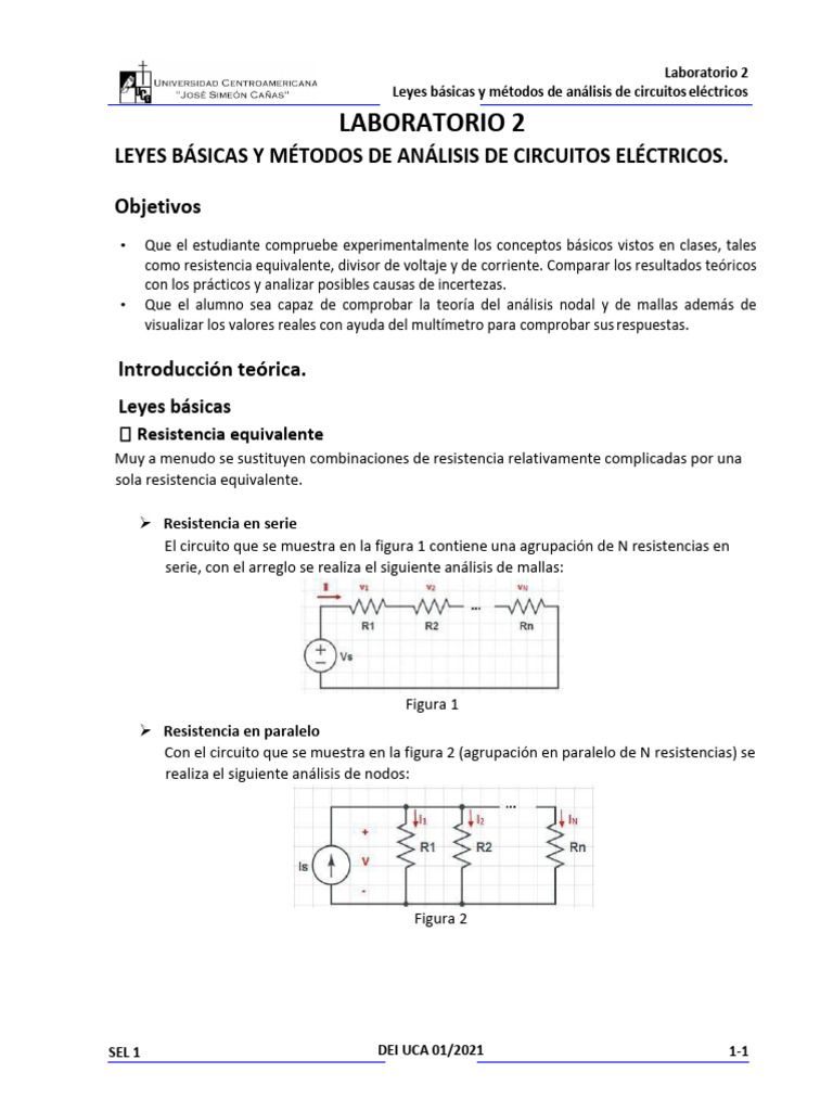 L2 - Leyes Basicas y Metodos de Analisis de Circuitos Electric | PDF | Análisis de red ...