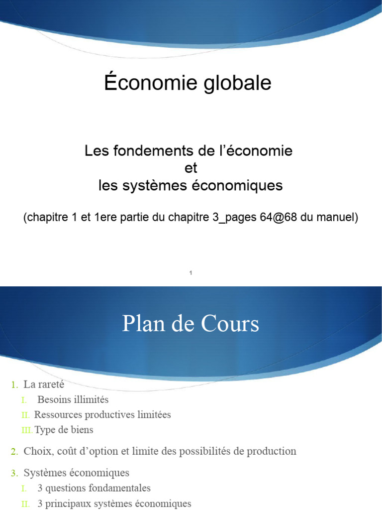 Fondements et systèmes économiques globaux | PDF | Économie | Histoire ...