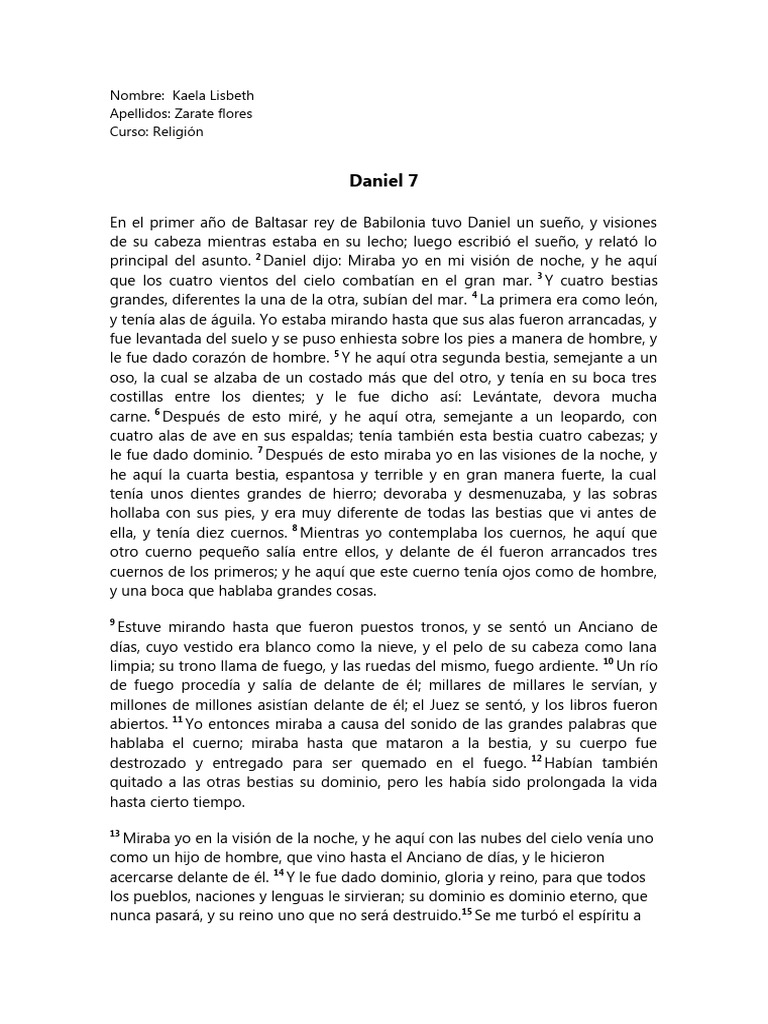 Visiones de Daniel y las Bestias | PDF | La bestia (revelación)