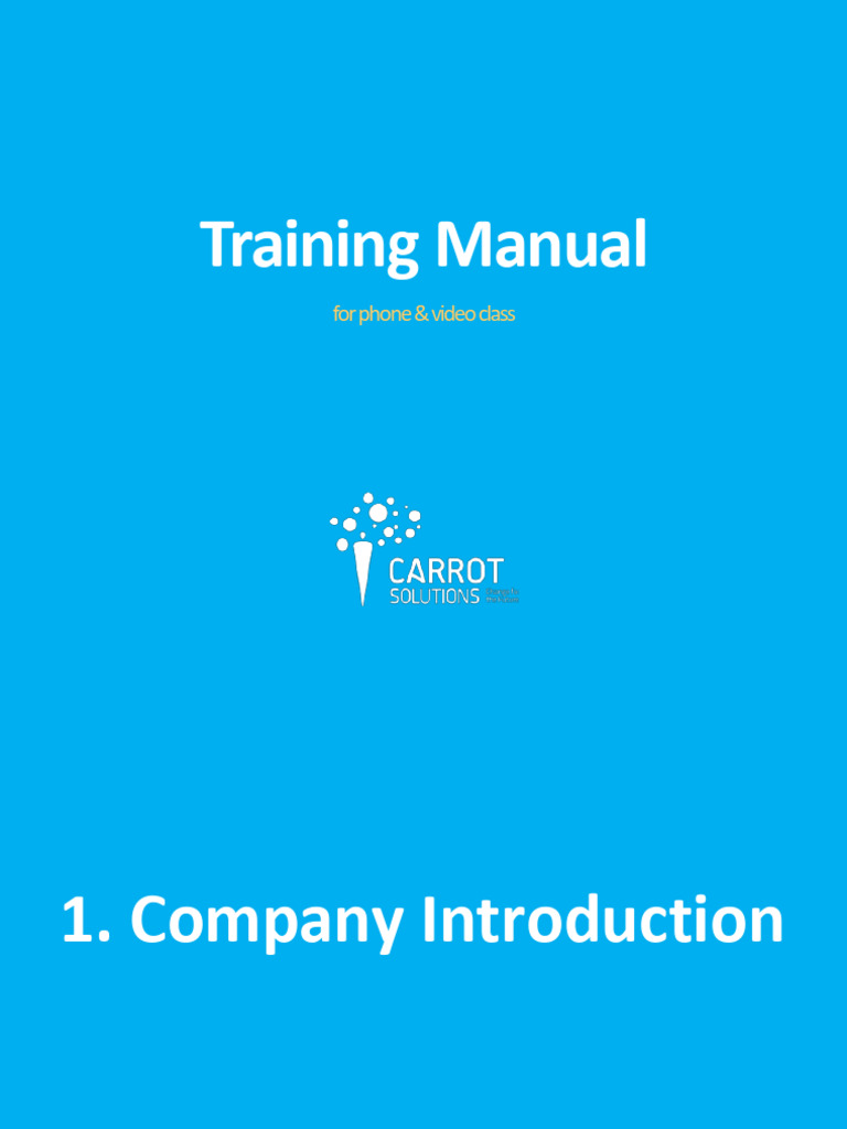 Teacher Training Manual 2023 | PDF | Telephone | Voice Over Ip