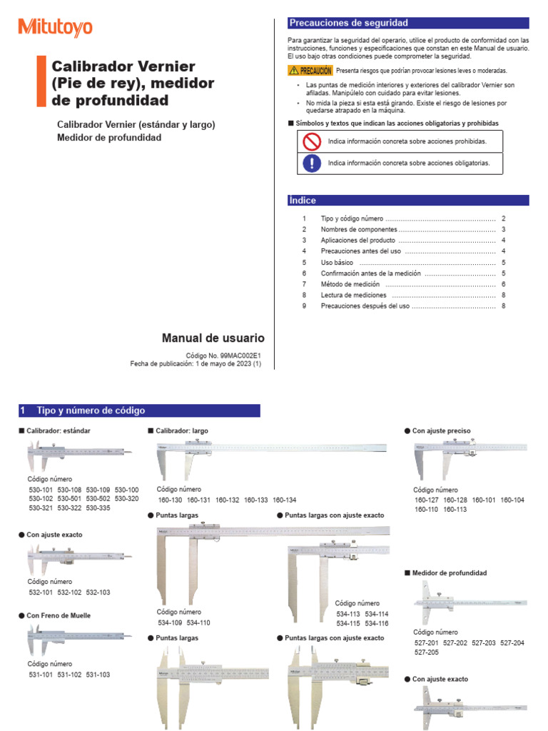 Manual Pie de Rey | PDF | Medición