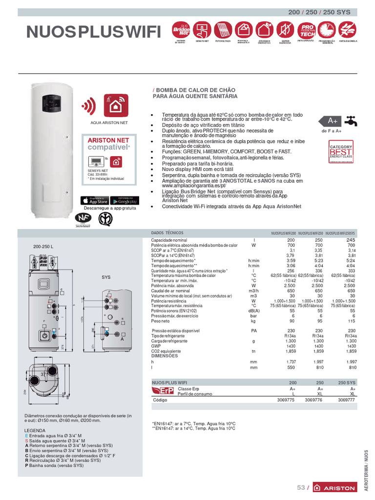 Ficha Tecnica NUOS | PDF | Materiais | Termodinâmica