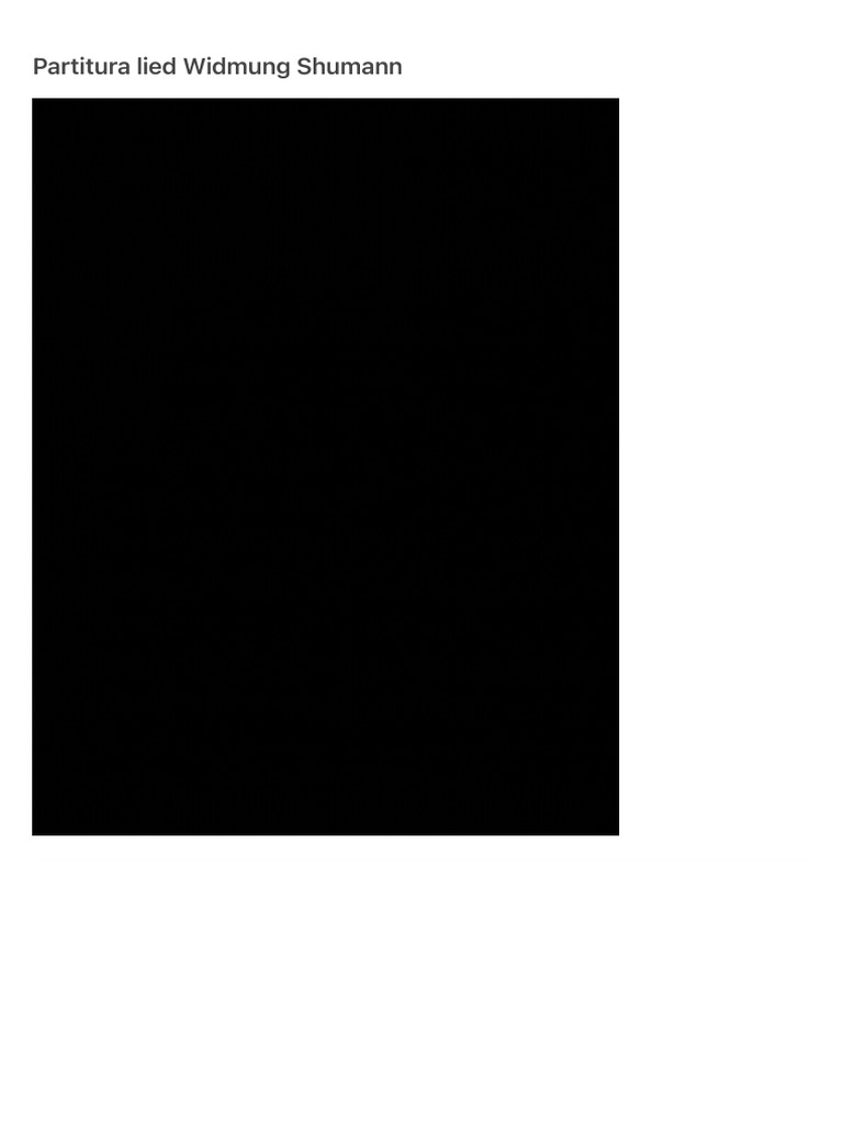 Partitura Lied Widmung Shumann | PDF