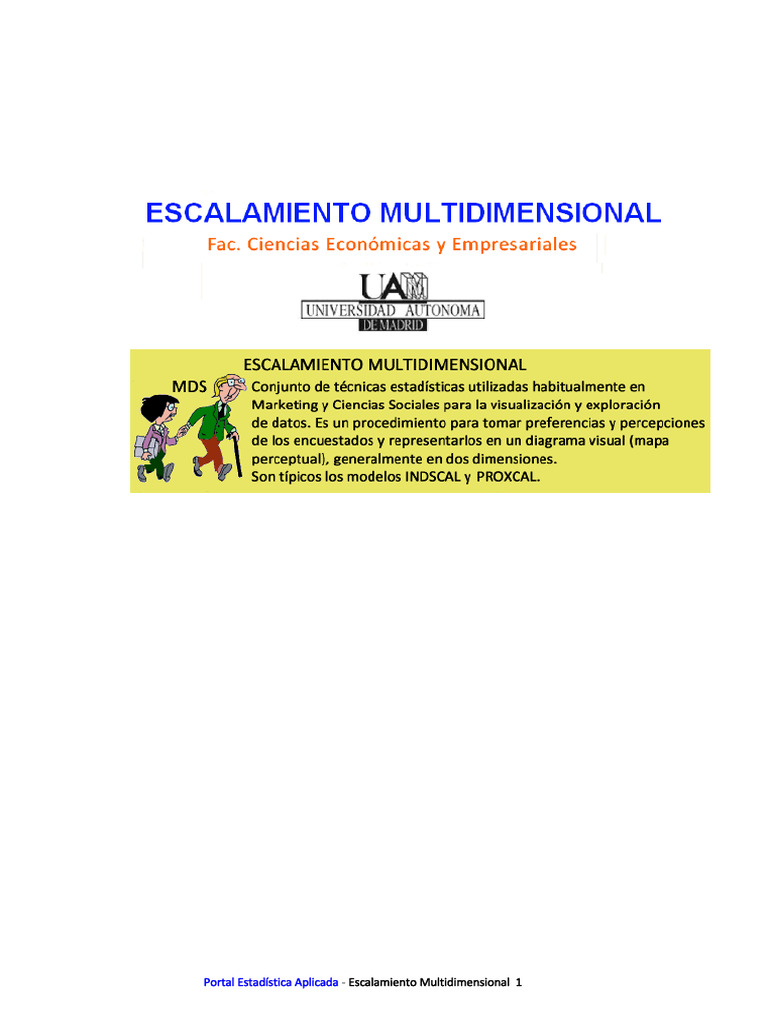 Guía de Escalamiento Multidimensional | PDF | Matemáticas | Matemáticas ...
