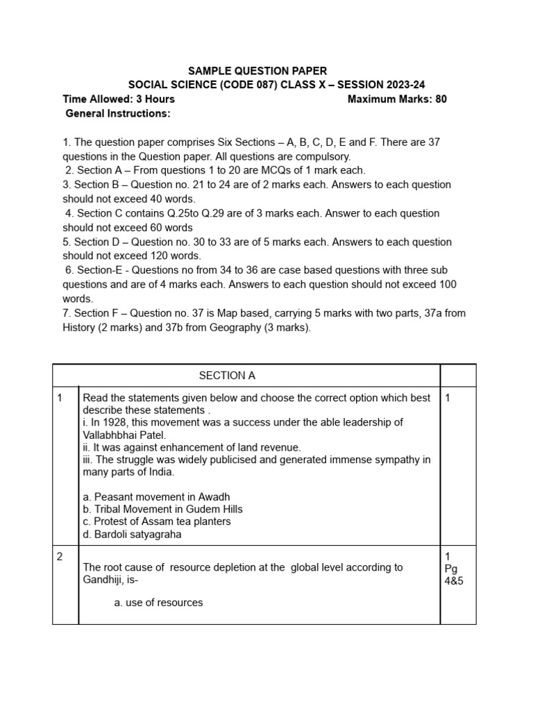 Sample Question Paper | PDF | Groundwater