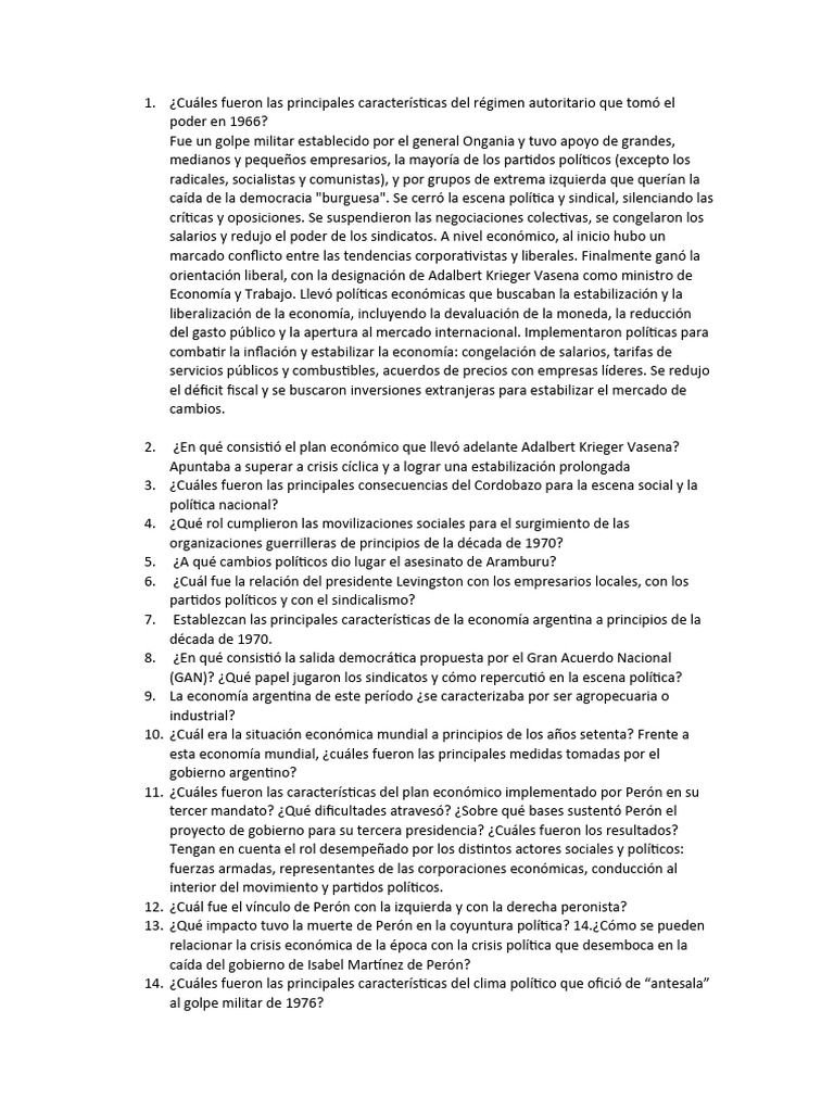 Cuáles Fueron Las Principales Características Del Régimen Autoritario ...