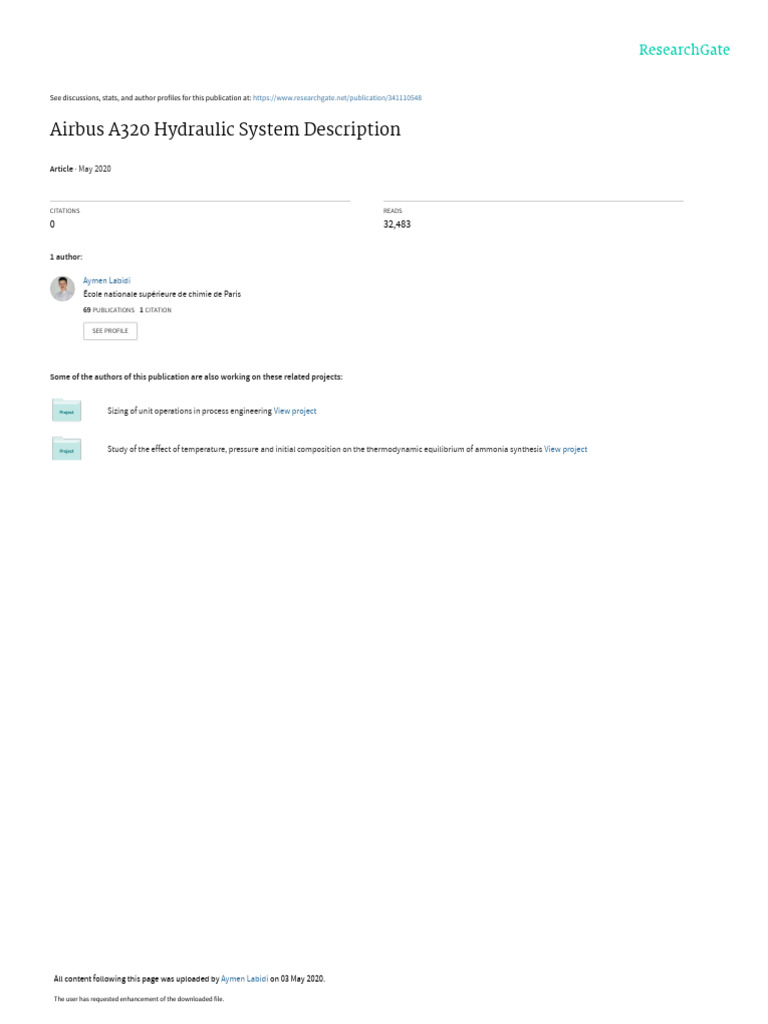 A 320 Hydraulic System | Download Free PDF | Pump | Chemical Engineering