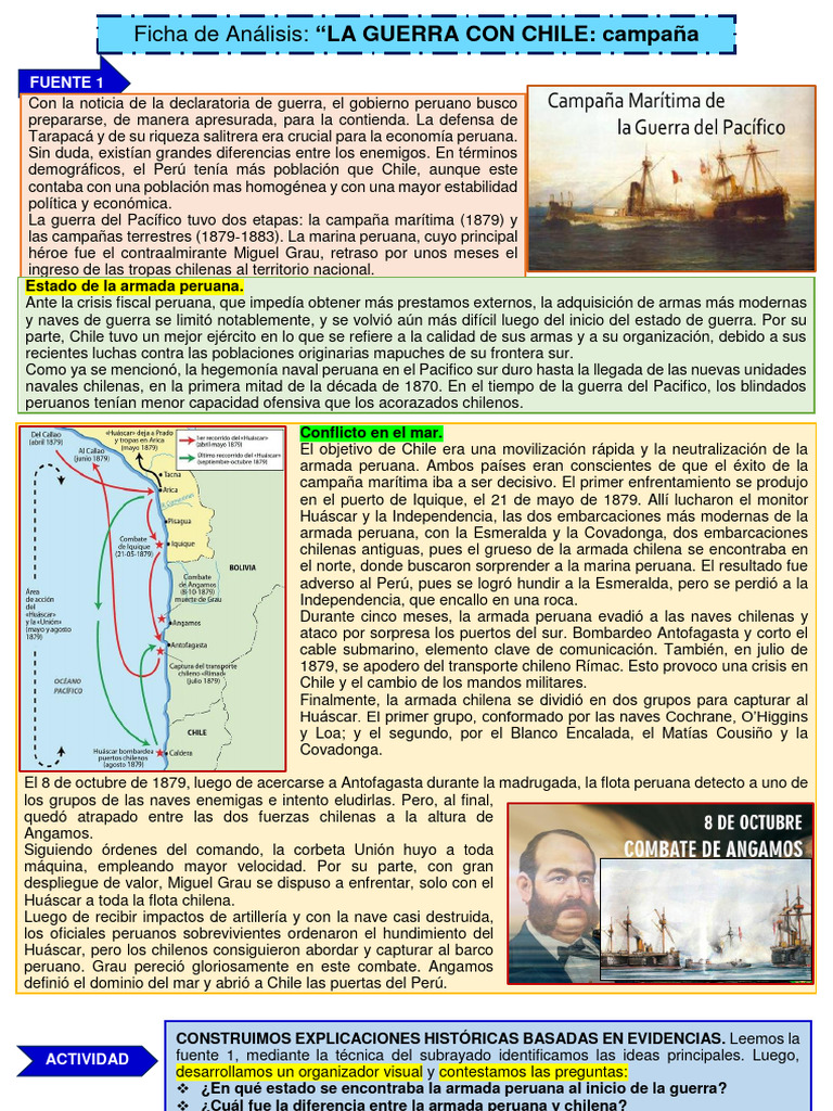 La guerra con Chile-campaña marítima | PDF | Guerra | Guerra Naval