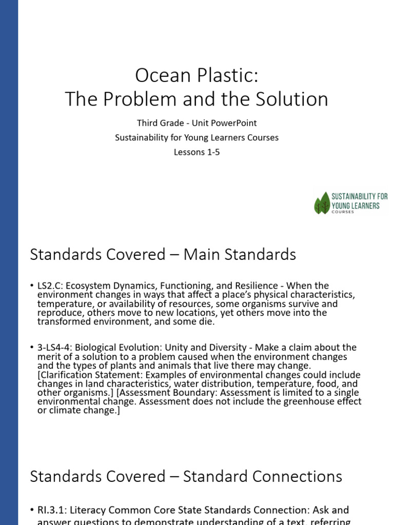 3rdgrade OceanPlastic TheProblemandtheSolution ...