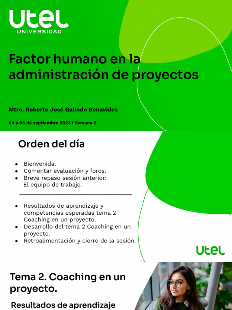 OC Semana 2 Coaching en Un Un Proyecto | PDF | Cognición
