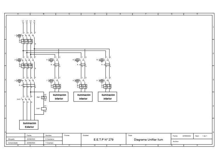 Diagrama Unifilar Iluminación | PDF