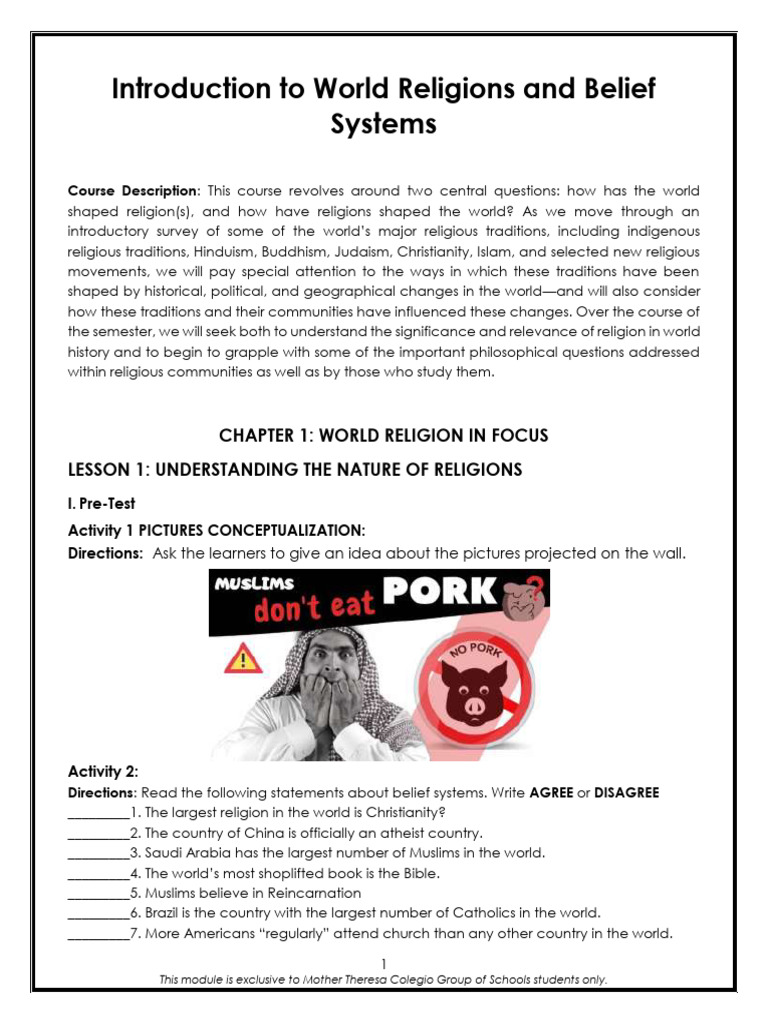 Intro World Religion Beliefs | PDF | Abraham | Jacob