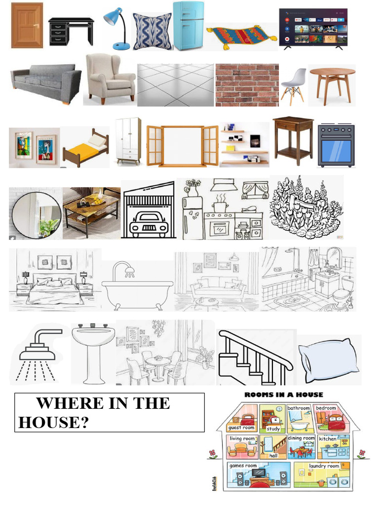 Where in The House Cut Label Objects Parts of The House Go Getter 1 | PDF