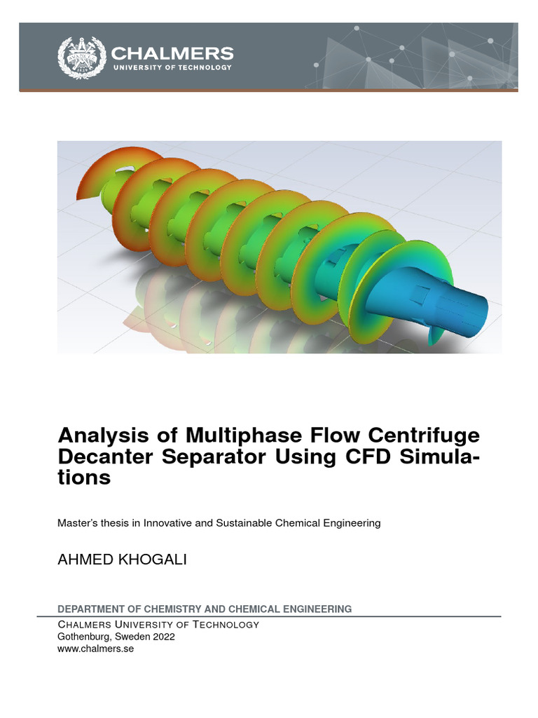 Analysis of Multiphase Flow Centrifuge Decanter Separator Using CFD Simulations | PDF | Fluid ...