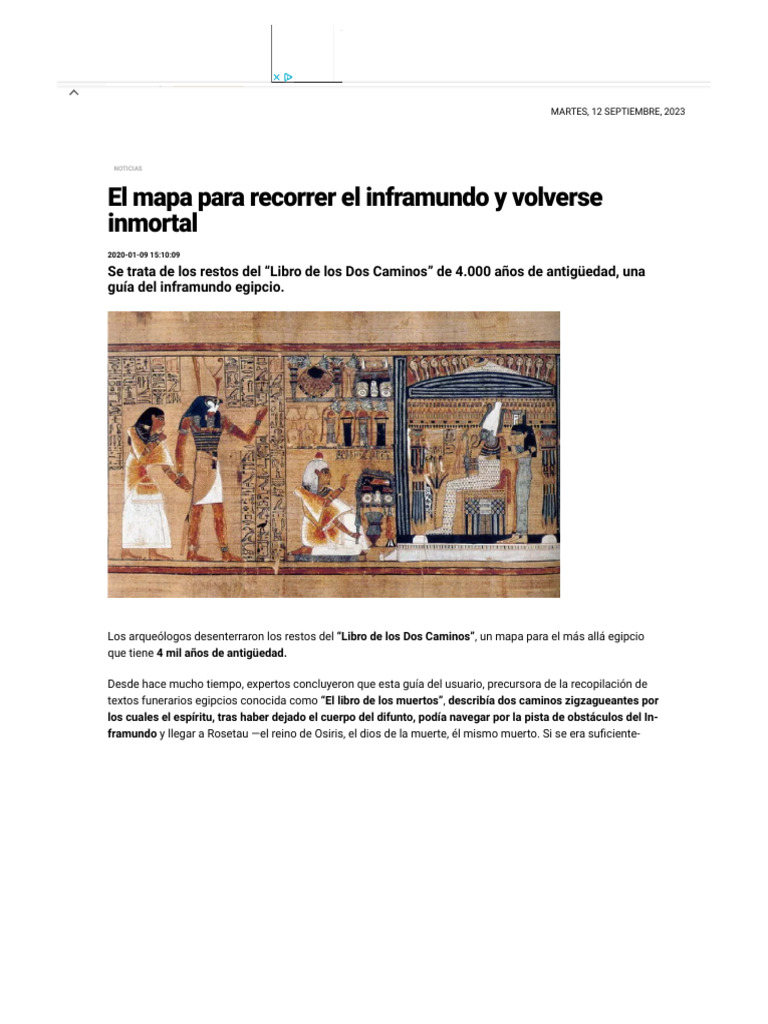 El Mapa para Recorrer El Inframundo y Volverse Inmortal | PDF | Antiguo ...