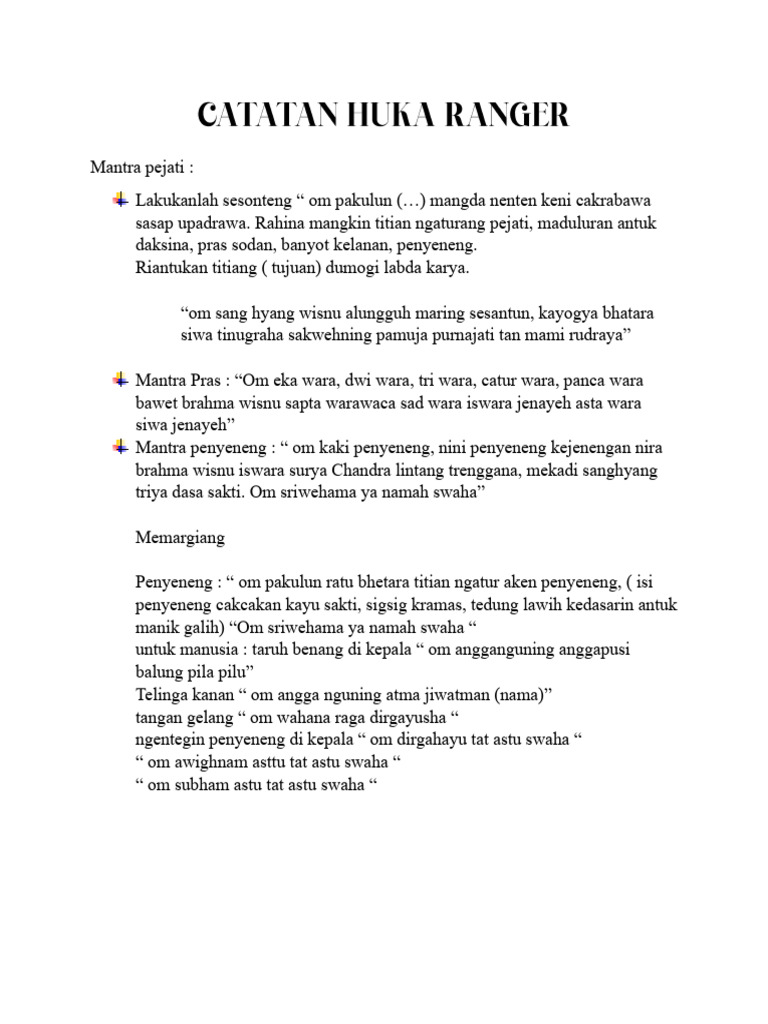 Catatan Huka Ranger | PDF