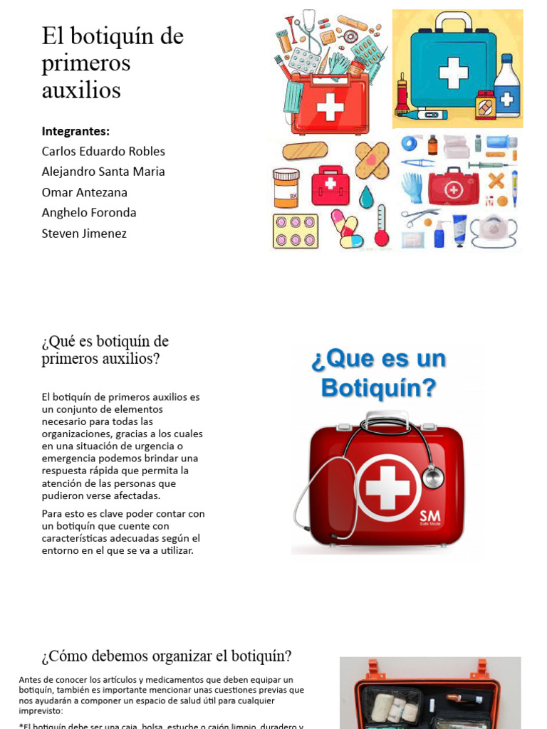 El Botiquín de Primeros Auxilios | Descargar gratis PDF | Primeros auxilios | Especialidades Medicas