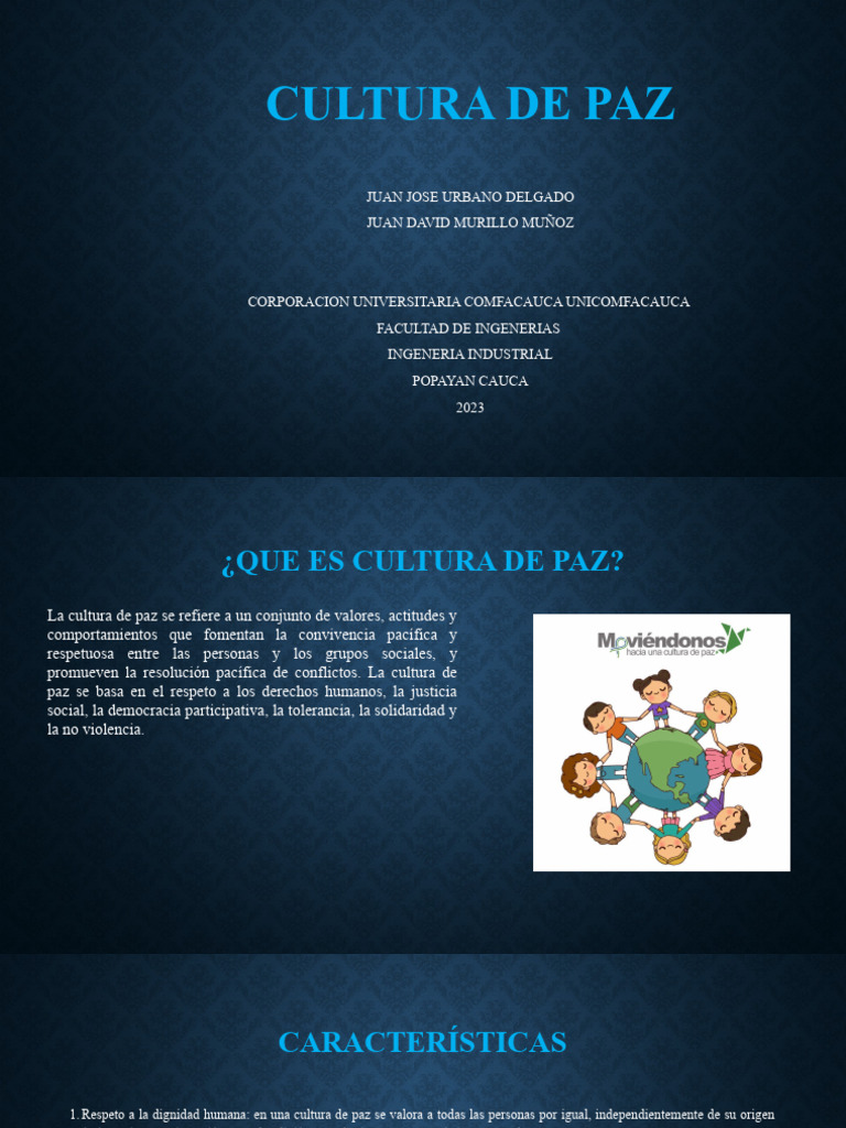 Cultura de Paz: Valores y Beneficios | PDF | Igualdad social | Paz