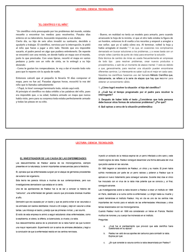 LECTURAS CYT | PDF | Enlace químico | Luis Pasteur