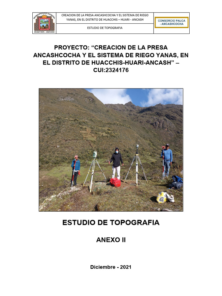 ESTUDIO DE TOPOGRAFIA2 Final | PDF | Topografía | Tecnología geográfica