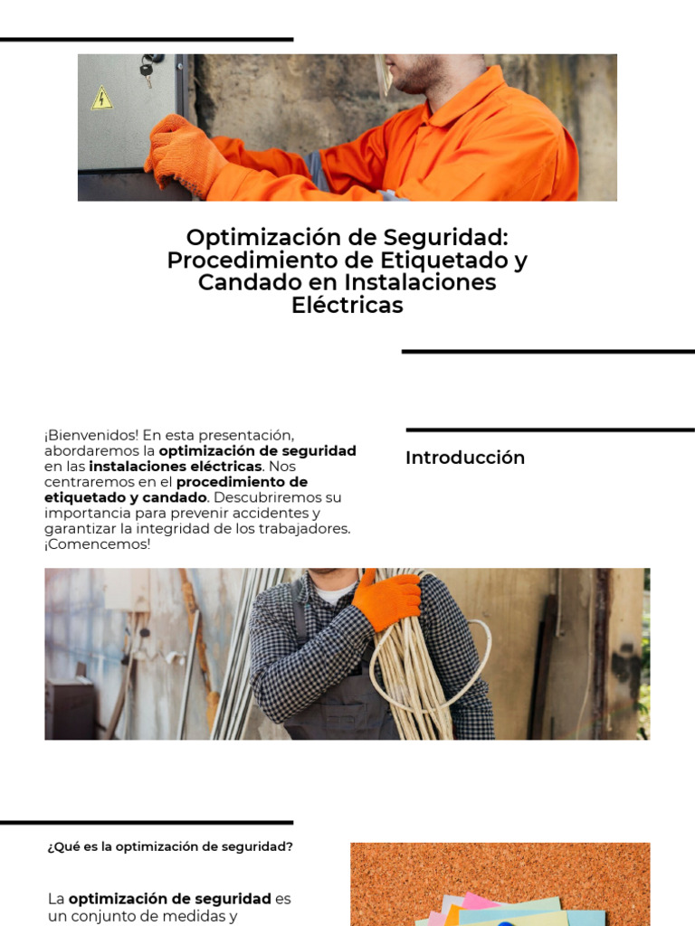 Seguridad en Instalaciones Eléctricas: Etiquetado y Candado | PDF ...