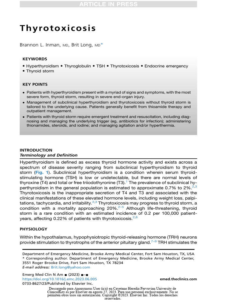 Thyrotoxicosis | PDF | Hyperthyroidism | Thyroid