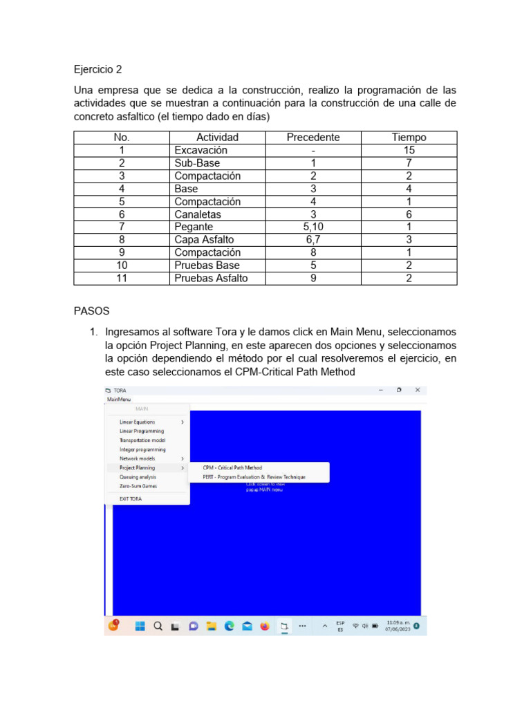 CPM 2 Y PERT 3 (Leydi) | PDF
