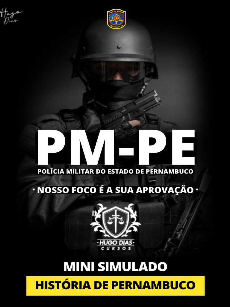 Mini Simulado PMPE - História de PE 01 - HD CURSOS | PDF | Brasil | Estado