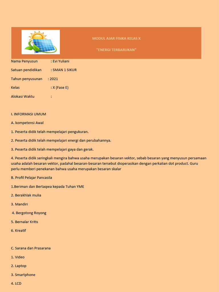 Modul Ajar Subab Fix | PDF