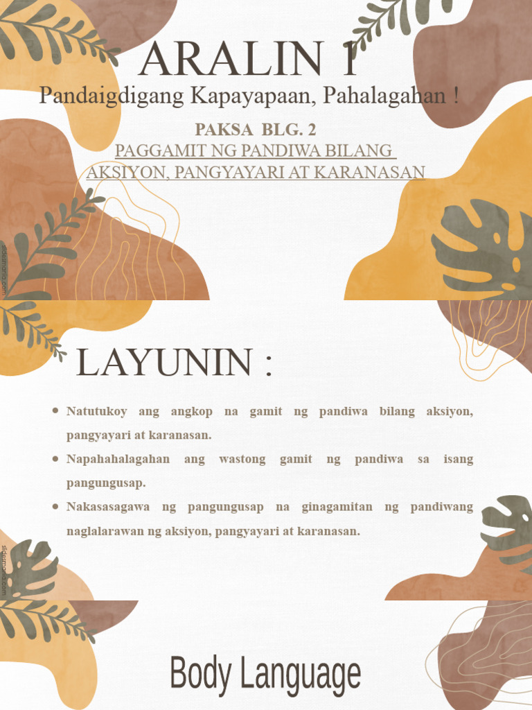 p2. Paggamit NG Pandiwa Bilang Aksiyon, Pangyayari at Karanasan | PDF p2. Paggamit NG Pandiwa Bilang Aksiyon, Pangyayari at Karanasan | PDF