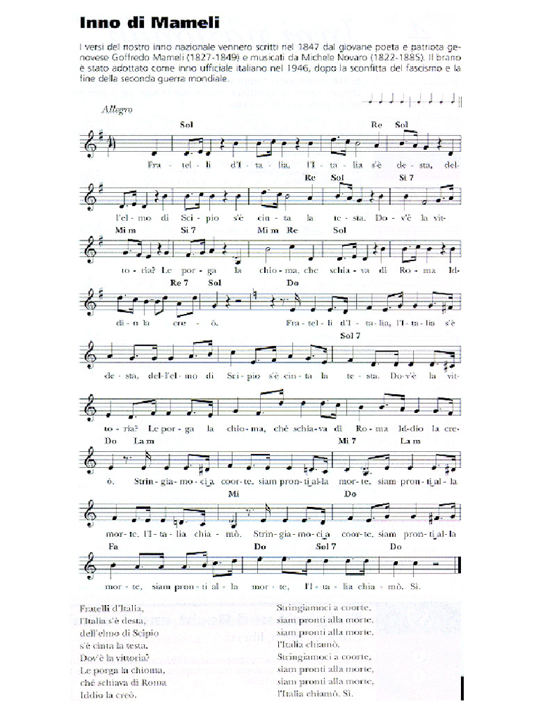 Inno Mameli | PDF