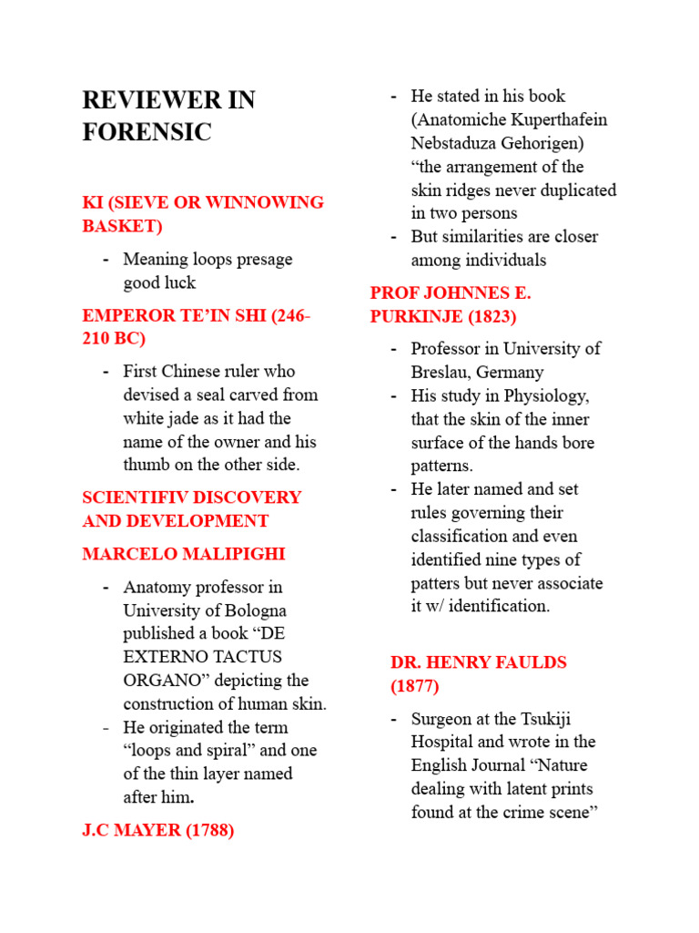 Reviewer in Forensic | PDF | Fingerprint | Forensic Science