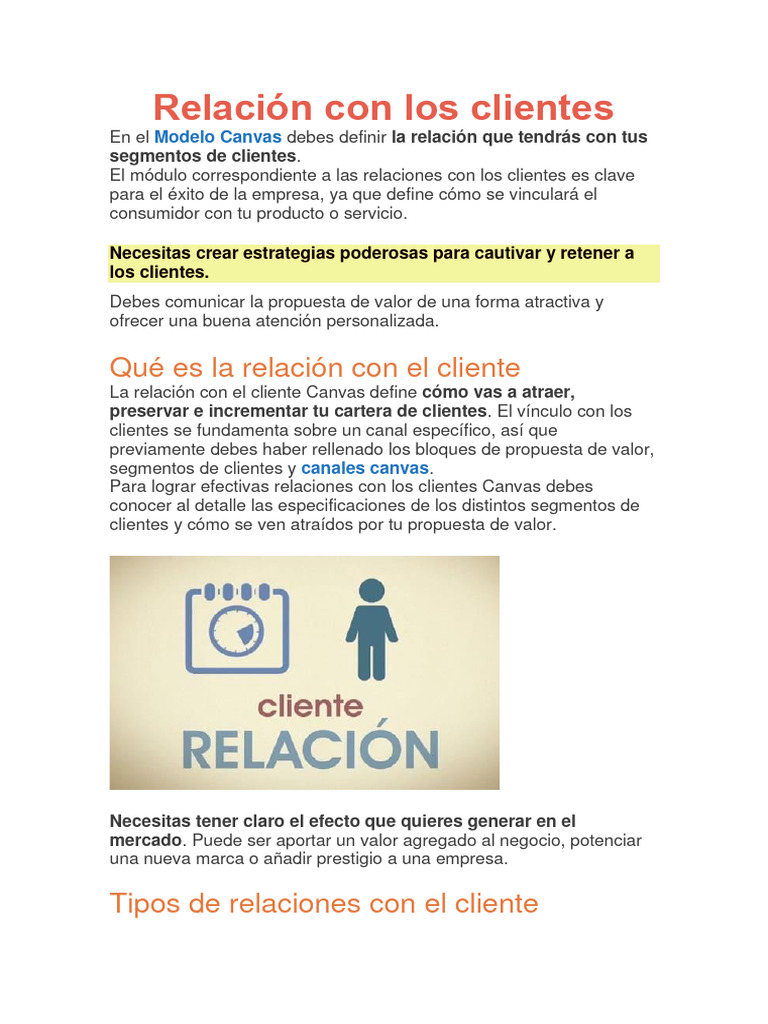 Relación Con El Cliente | PDF | Cliente | Business