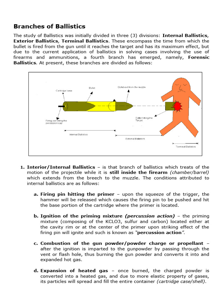 Branches of Ballistics | PDF | Gun Barrel | Ballistics