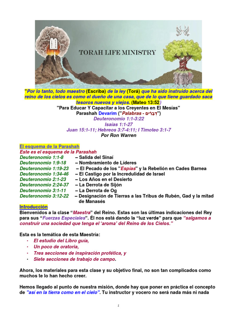 Devarim 2023 - Spanish | PDF | Libro de Deuteronomio | Libro del éxodo