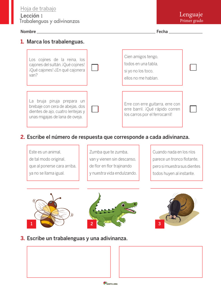 Lec01 01 Adivinanzas Trabalenguas | PDF