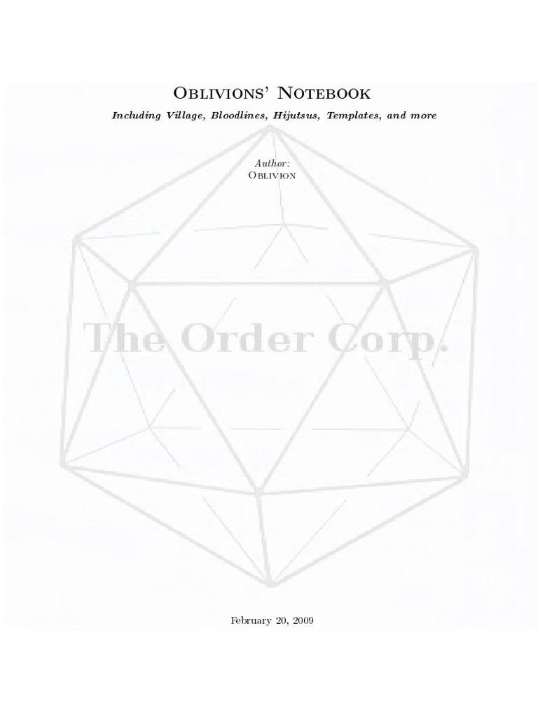 Naruto d20 Expanded Campaign Setting | PDF | Ninja