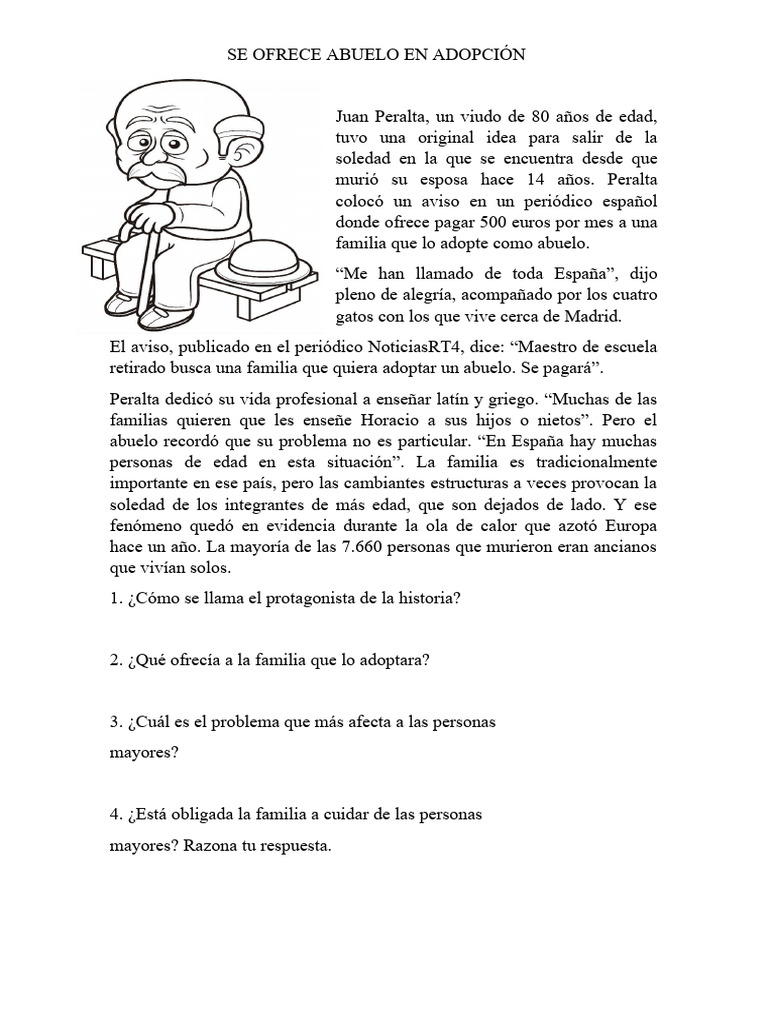 Se Ofrece Abuelo en Adopción Viernes 20 Enero | PDF
