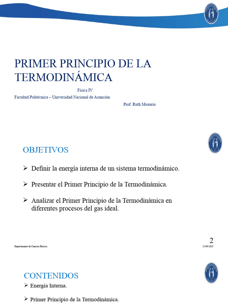 Primer Principio | PDF | Termodinámica | Gases