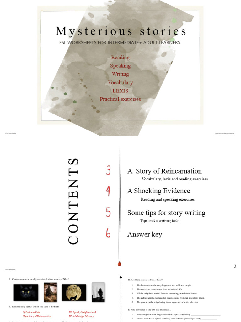 Mysterious Stories - ESL Worksheet | PDF | Burglary