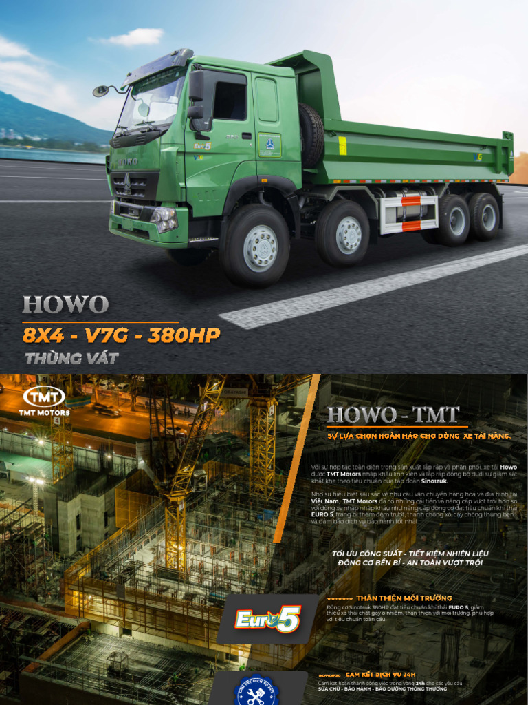 Xe Ben 8x4 Thùng Vát Cabin v7g 380hp | PDF