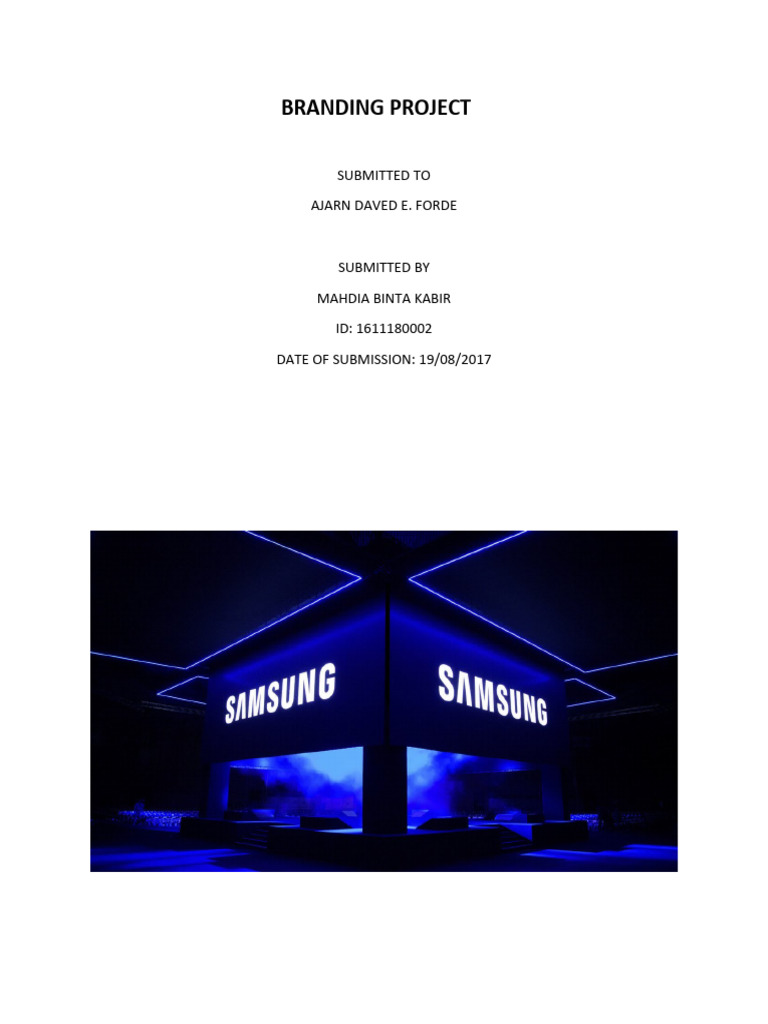 Branding Project | PDF | Brand | Samsung Electronics