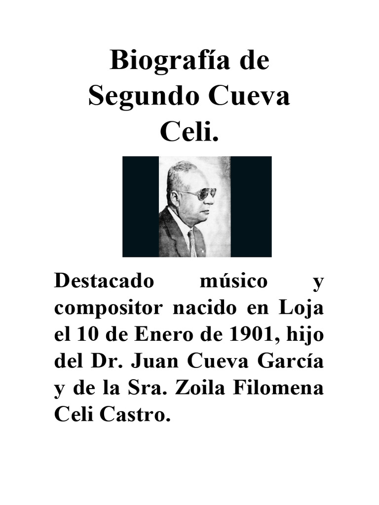 Biografía de Segundo Cueva Celi | PDF | Poesía