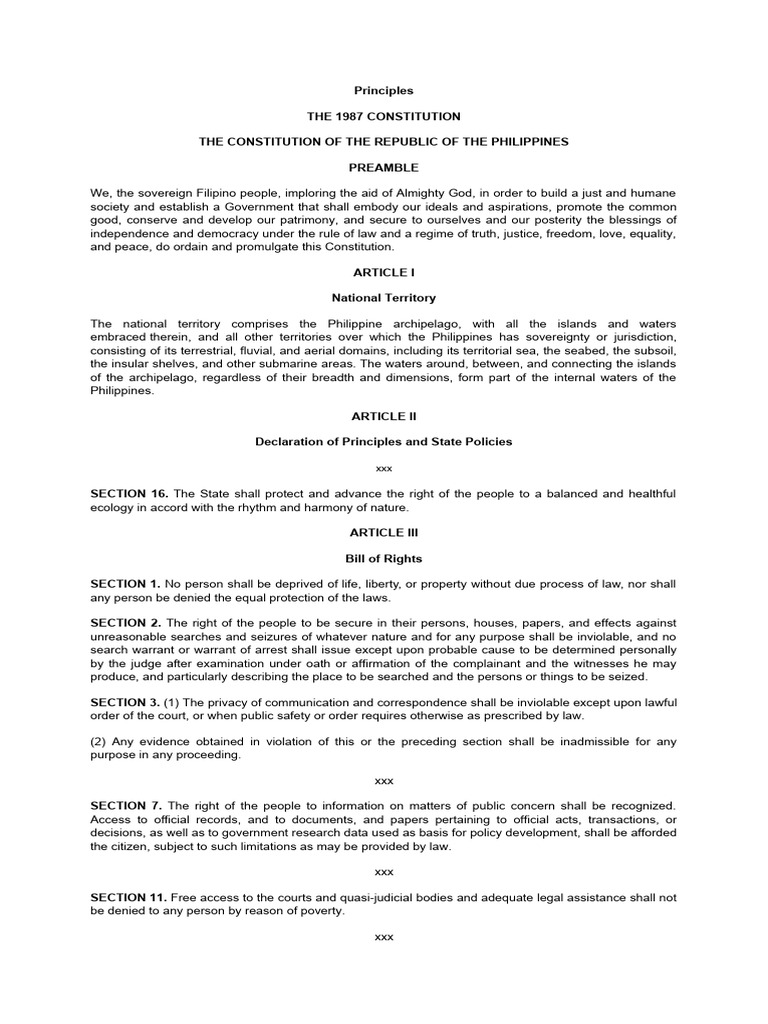 Nat Res Consti Provisions | PDF | Justice | Crime & Violence