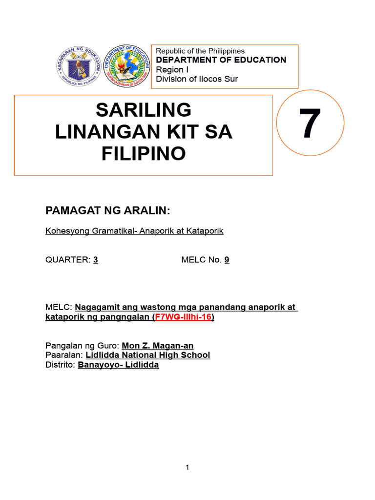 MELC 9-Mon-Z.-Magan-an | PDF