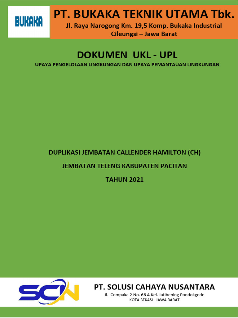 Laporan UKL UPL Jembatan Teleng Kabupaten Pacitan | PDF