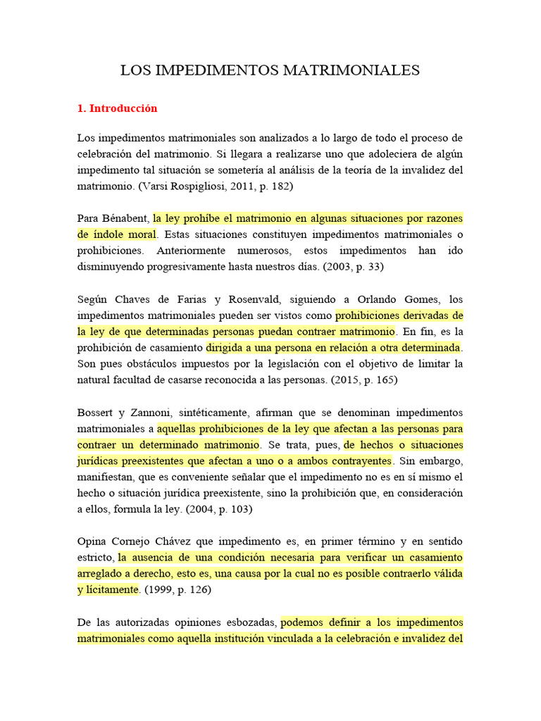 Los Impedimentos Matrimoniales | PDF | Parentesco | Matrimonio