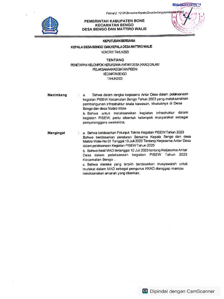 SK Penetapan Kkad | PDF