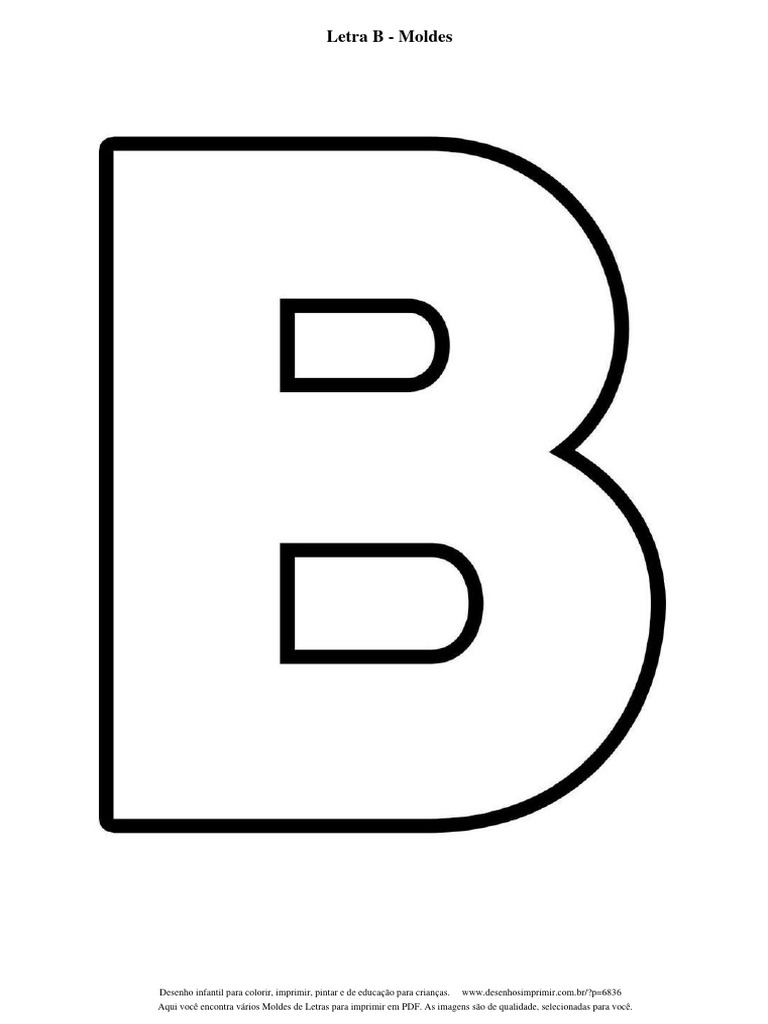 Moldes de Letras para Imprimir Letra B | PDF